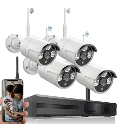 China 2MP Wireless CCTV System 1080P NVR Kit Outdoor AI IP Camera with 30m Night Vision H.265+ for sale