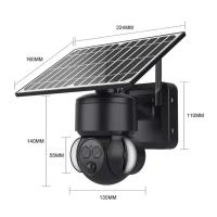 China Outdoor IP65 6MP Dual Lens PTZ Solar WiFi Camera with PIR Detection 4mm 12mm for sale