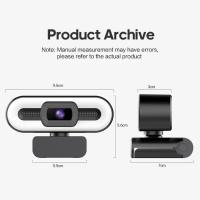 China HD 1080P 2K 4K Webcam Auto Focus Fill Light Web Camera With Microphone Live Broadcast USB Computer PC Web Cam for sale