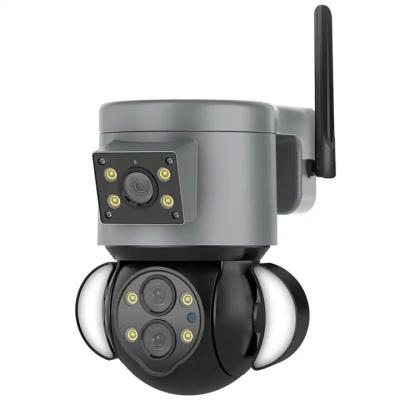 China 10X Zoom Floodlight Camera Wireless Smart Security Camera For Yard/Garden/Crossing Clear 4MP 2K Resolution Camera for sale