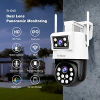 China 2+2MP Dual Lens Outdoor Wireless PTZ IP Camera 1080P WiFi CCTV Security Camera with Human Tracking for sale