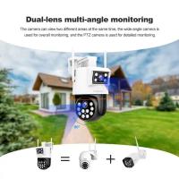 China 2+2MP Dual Lens Outdoor Wireless PTZ IP Camera 1080P WiFi CCTV Security Camera with Human Tracking for sale