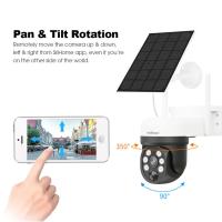 China 4MP Wireless Solar Security Camera IP66 Outdoor Battery PIR Night Vision 2-Way Audio PTZ for sale