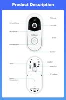 China 4MP Wireless Smart Video Doorbell 2.4G WiFi Camera with 2-Way Audio PIR Detection 120° Wide Angle for sale