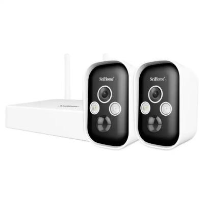 China Outdoor IP65 Low Power Base Station Battery Camera Kit 2Pcs WiFi Cameras 4-6 Month Standby for sale
