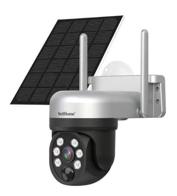 China 4MP Solar Powered WiFi Security Camera Outdoor IP65 PIR Battery PTZ Night Color Two Way Audio for sale