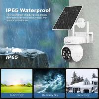 China Solar Outdoor CCTV Camera 4MP 4G Sim Card PTZ Battery Powered IP66 Night Color for sale