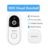 China 1080P Battery Powered WiFi Doorbell Camera 120 Degree PIR Motion Detection Two Way Audio for sale