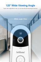 China 1080P Battery Powered WiFi Doorbell Camera 120 Degree PIR Motion Detection Two Way Audio for sale