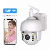 China 5MP IP66 Waterproof PTZ Camera 5x Optical Zoom Dual Band WiFi Outdoor Indoor Surveillance for sale