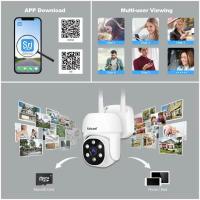 China 2MP Wireless PTZ Security Camera 1080P Outdoor Night Vision 15m IR AI Human Detection for sale