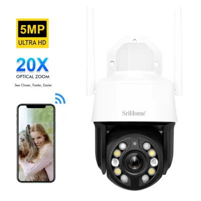 China 5G WiFi Outdoor Security Camera IP66 20X Optical Zoom 5MP PTZ Color Night Vision CCTV for sale