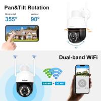 China 5G WiFi Outdoor Security Camera IP66 20X Optical Zoom 5MP PTZ Color Night Vision CCTV for sale