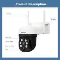 China 2K 4MP Solar Battery PTZ Security Camera IP65 Waterproof Color Night Vision 355° Pan 90° Tilt WiFi for sale