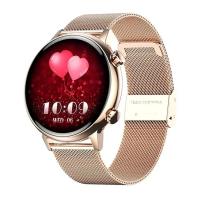 China Luxury Women Smart Watch 1.106 Inch AMOLED Screen BT Calling NFC IP68 Waterproof Fitness Tracker for sale