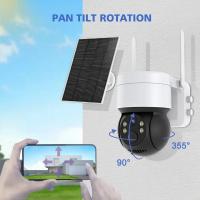 China Outdoor Solar WiFi PTZ Security Camera 4MP 7800mAh Battery H.265 IP Wireless for sale