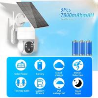 China 4MP Solar IP Camera Outdoor WiFi Surveillance Night Vision PIR Motion Detection 7500mAh Battery for sale