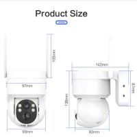 China 4MP Wireless Outdoor PTZ Solar Security Camera with 6W Panel 7800mAh Battery Night Vision for sale