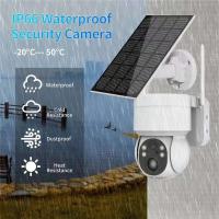China 4MP WiFi Solar PTZ Camera 5W Panel 2K Wireless Outdoor Security Battery Camera ICSee for sale