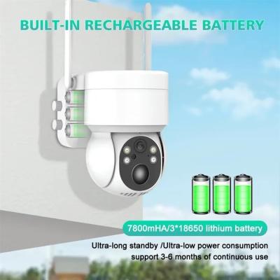 China 2MP Solar WiFi PTZ Camera Outdoor 1080P Wireless Security Camera with 7500mAh Battery and 30m IR Night Vision for sale