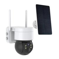 China Solar Powered PTZ WiFi Security Camera 360° Outdoor 1080P IP65 Waterproof 14400mAh Battery for sale