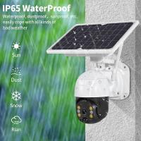 China 1080P Solar 4G PTZ Security Camera with 18000mAh Battery and PIR Radar Dual Detection for sale