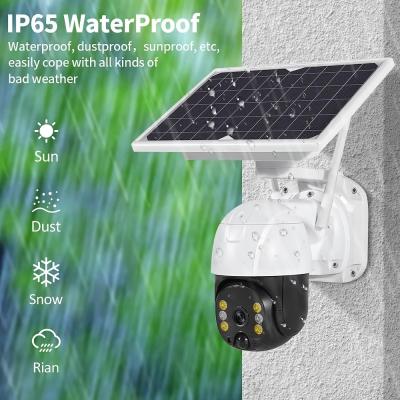 China 1080P Solar 4G PTZ Security Camera with 18000mAh Battery and PIR Radar Dual Detection for sale