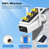 China Outdoor Solar CCTV Security Camera 1080P HD Night Vision 2 Way Audio 2.4G WIFI IP66 Waterproof PIR for sale