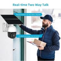 China 4G Solar PTZ Camera 20W Panel 30000mAh Battery 2MP FHD Outdoor Security for sale