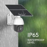China 4G Solar PTZ Security Camera 4MP Wireless Outdoor with 24000mAh Battery and 20W Solar Panel for sale