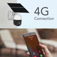 China 4G Solar PTZ Security Camera 4MP Wireless Outdoor with 24000mAh Battery and 20W Solar Panel for sale