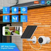 China 3MP 3W Solar Panel PTZ Camera Outdoor Wireless CCTV WiFi H265 Security Camera with 4mm Lens for sale