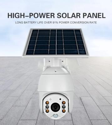 China Solar 4G PTZ Security Camera 1080P IP65 Waterproof Outdoor WiFi Surveillance with PIR Radar Detection for sale