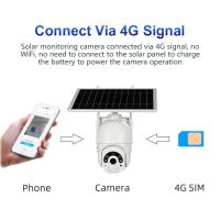 China 4G Solar Security Camera 1080P 2MP Ultra Low Power Built-in Rechargeable Battery Outdoor for sale