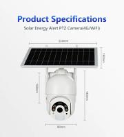 China 4G Solar Security Camera 1080P 2MP Ultra Low Power Built-in Rechargeable Battery Outdoor for sale