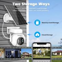 China 4MP Solar Powered Home Security Camera with Color Night Vision 5W Panel 5200mAh Battery WiFi CCTV for sale