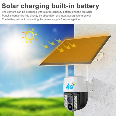 China 1080P HD 4G Solar PTZ Security Camera with PIR Radar Detection and 8000mAh Battery for sale