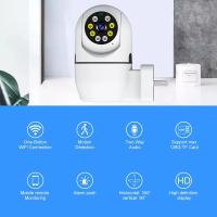 China WiFi Socket CCTV Camera 2.4G Indoor Security Camera with Night Vision and Pan-Tilt for sale