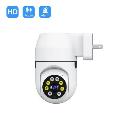 China WiFi Socket CCTV Camera 2.4G Indoor Security Camera with Night Vision and Pan-Tilt for sale