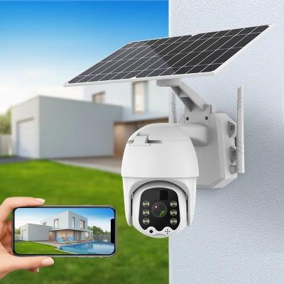 China Solar Powered 4G WiFi Surveillance Camera 1080P PIR Motion Detection 9600mAh Battery for sale