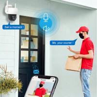 China Solar IP Camera WiFi Outdoor 9000mAh Battery AI PIR 3MP PTZ Wireless Security Camera for sale