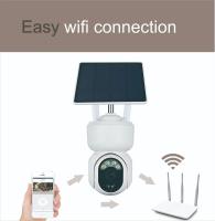 China Solar Powered Security CCTV Camera System Wireless IP 2MP 4G SIM Card PTZ Dome Outdoor Surveillance for sale