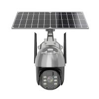 China 4G Solar WiFi PTZ Camera 14400mAh Battery 1080P Outdoor PIR Motion Detection CCTV for sale