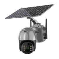 China 4G Solar WiFi PTZ Camera 14400mAh Battery 1080P Outdoor PIR Motion Detection CCTV for sale