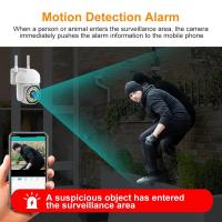 China Outdoor PTZ WiFi IP Camera 1080P AI Human Detection 2-Way Audio 4X Digital Zoom 2.4GHz for sale
