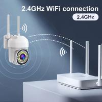 China Outdoor PTZ WiFi IP Camera 1080P AI Human Detection 2-Way Audio 4X Digital Zoom 2.4GHz for sale