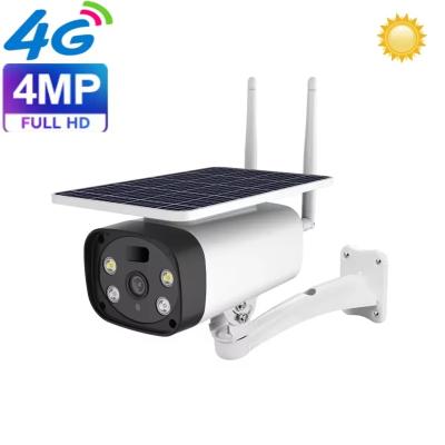 China 4G Solar Security Camera 5W Panel Outdoor Waterproof IP67 PIR Night Vision 2MP Bullet for sale