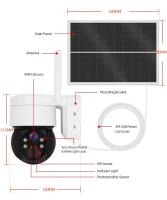 China 3MP WiFi Solar Security Camera Outdoor PIR Motion Detection 6W Solar Panel PTZ Battery Powered for sale