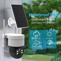 China 3MP 4G WiFi Solar PTZ Camera with PIR Detection 6W Panel 1080P Outdoor Security for sale