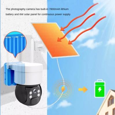 China 3MP Solar Powered PTZ Camera Outdoor IP66 Waterproof WiFi Security Camera with Color Night Vision for sale